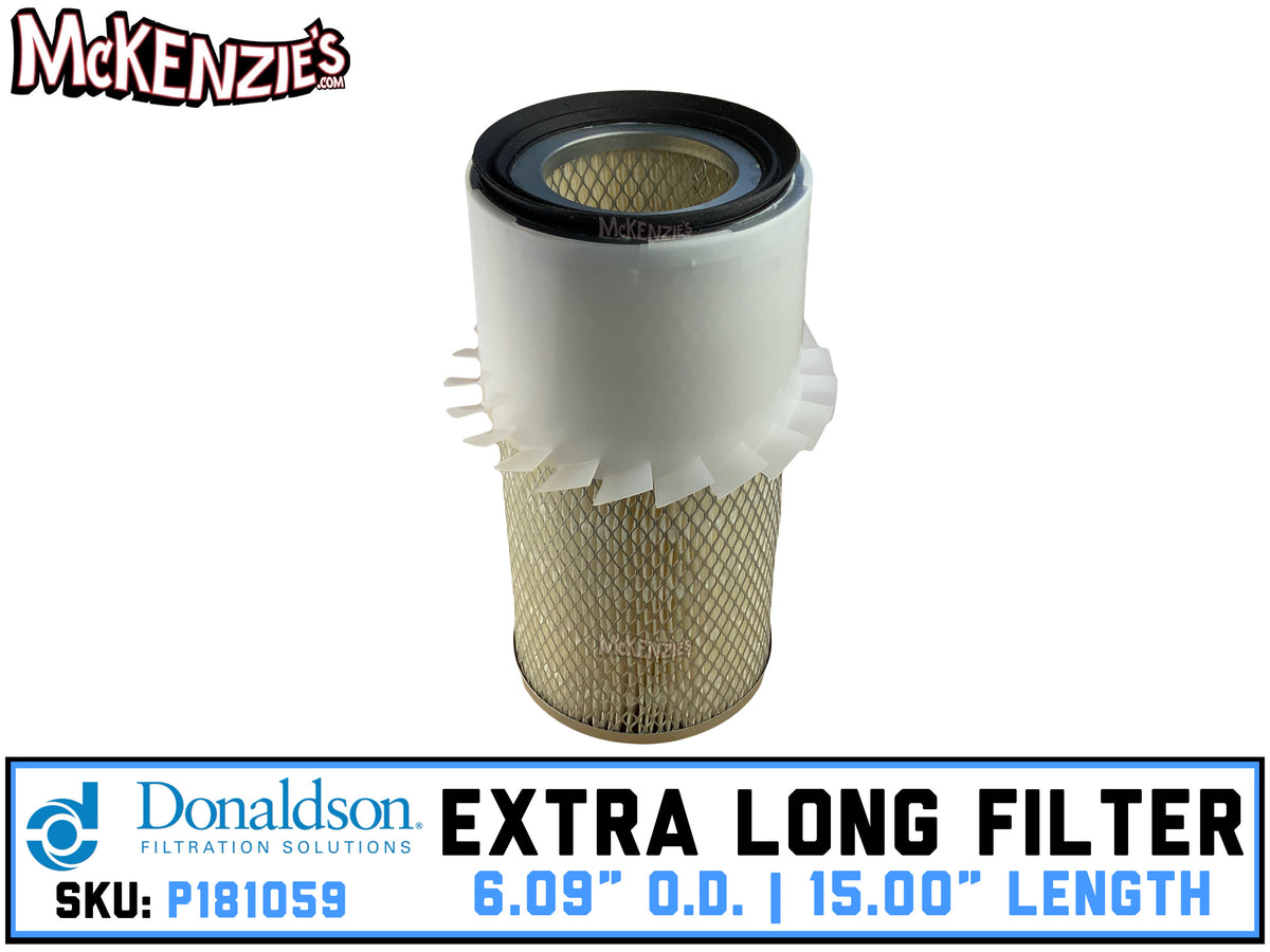 15" Long x 6.09" O.D. Air Filter | Donaldson P181059 | UMP LONG| McKenzie's