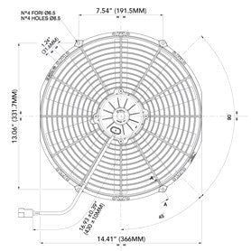 Spal 30102041 | 14" Puller Fan - High Performance Straight Blade ...