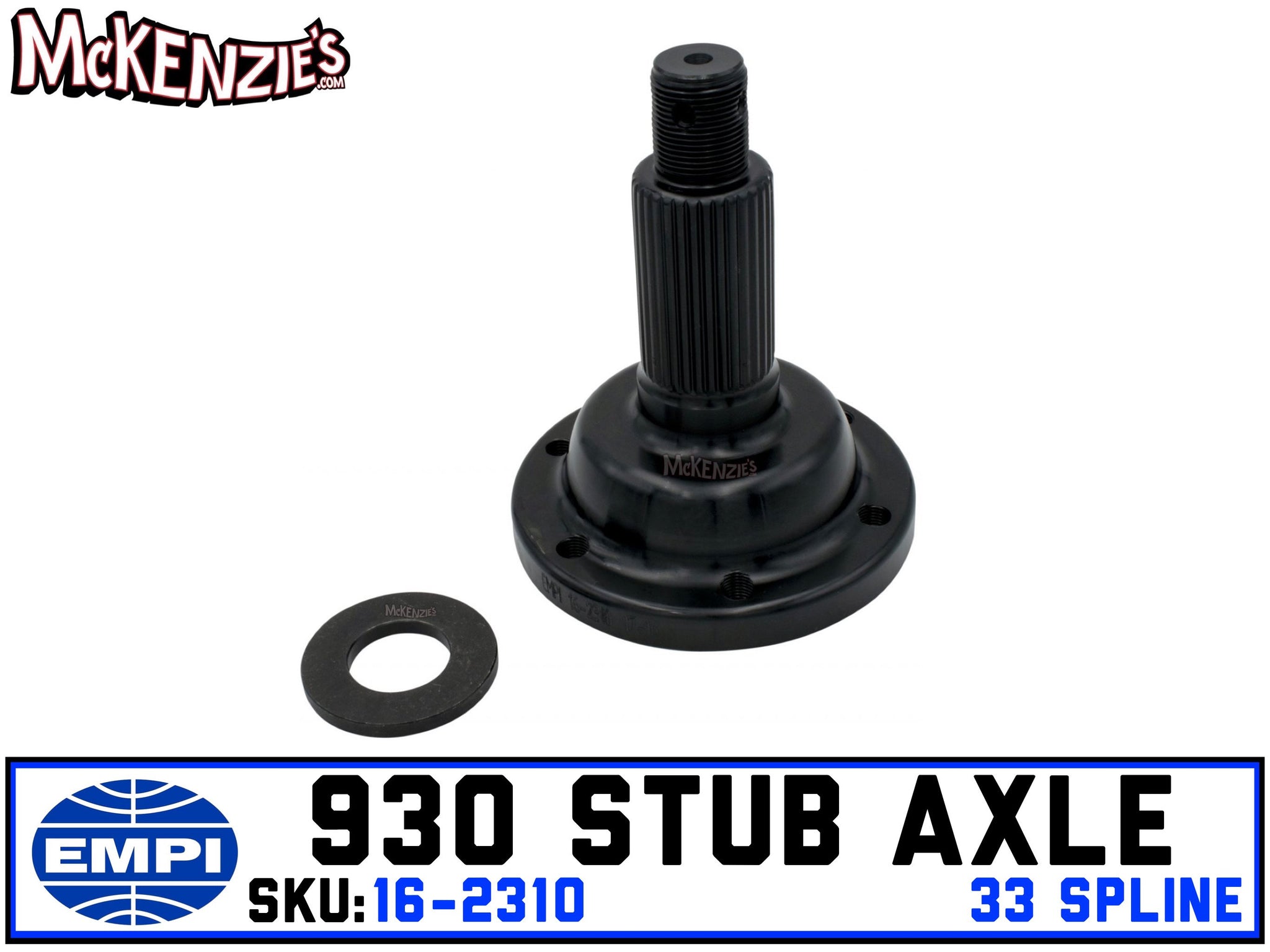 930 Micro Stub Axle | 33 Spline | EMPI 16-2310 | McKenzie's